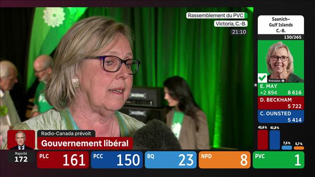 Entrevue avec Elizabeth May, qui vient d'être réélue | Radio-Canada