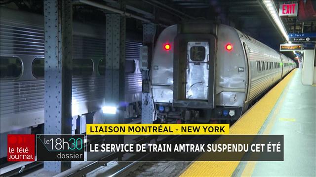 Le service de train Amtrak suspendu cet été | Le téléjournal avec ...