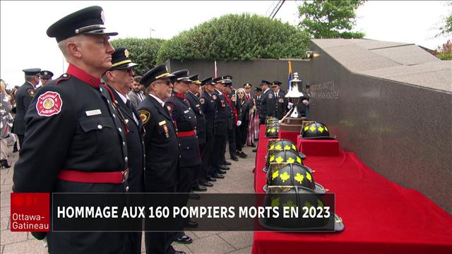 Hommage aux pompiers morts en service | Le téléjournal Ottawa-Gatineau