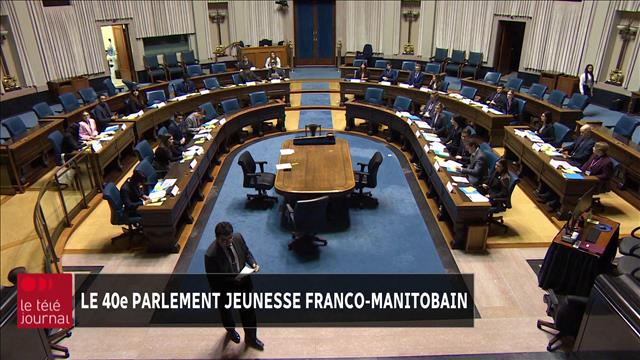 Le 40e Parlement jeunesse franco-manitobain | Le téléjournal Manitoba