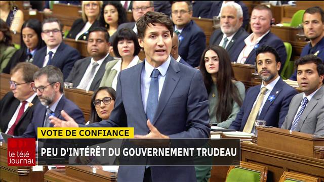 Vote de confiance : le gouvernement Trudeau survit | Le téléjournal ...